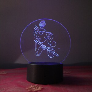 Krishna Silhouette Nightlight, Krishna, Indian Home Decor, Mandir ...