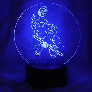 Krishna Silhouette Nightlight, Krishna, Indian Home Decor, Mandir ...