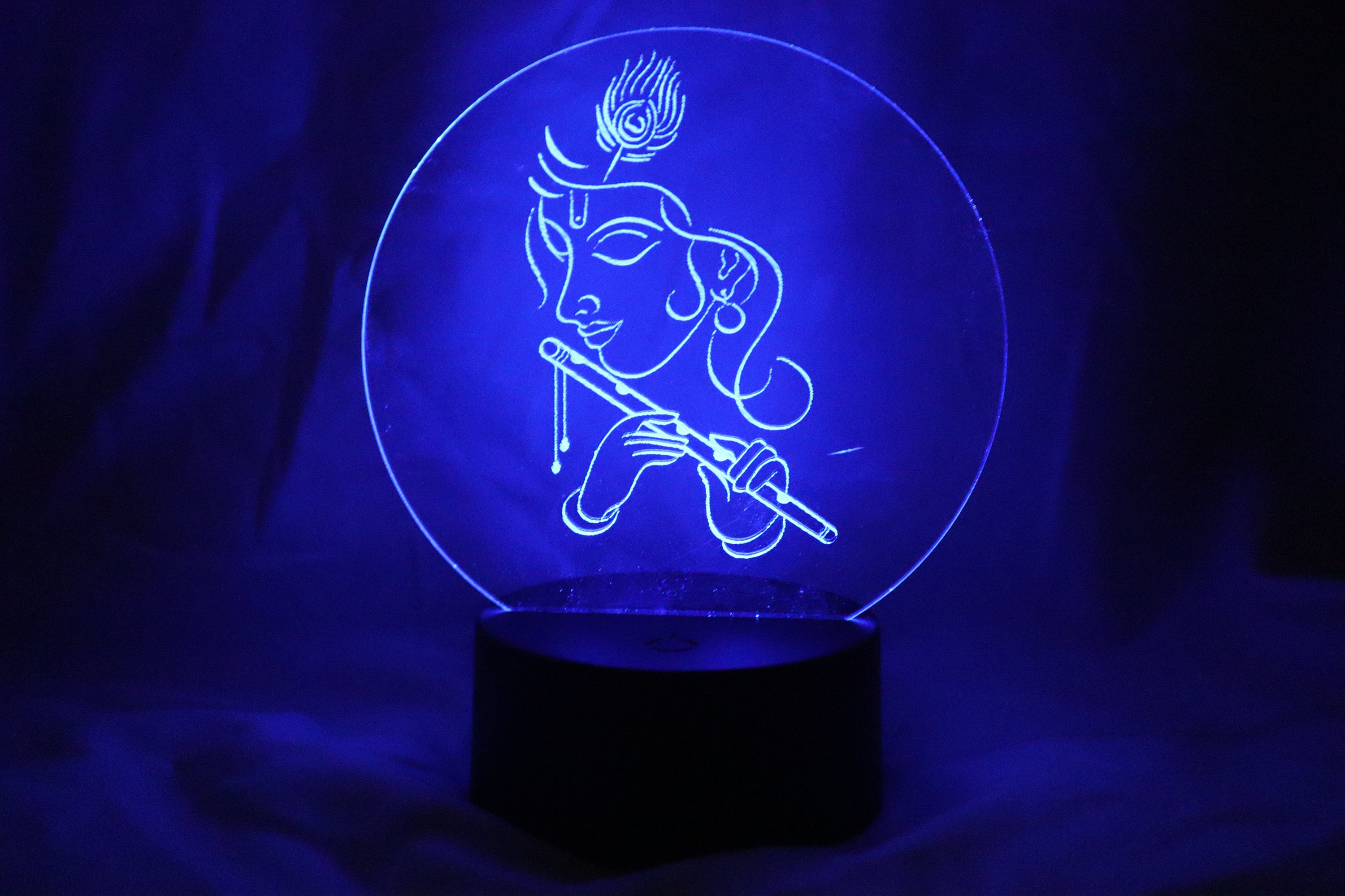 Krishna Silhouette Nightlight, Krishna, Indian Home Decor, Mandir ...