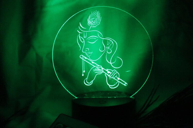 Krishna Silhouette Nightlight, Krishna, Indian Home Decor, Mandir ...