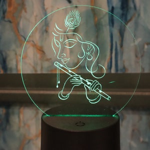Krishna Silhouette Nightlight, Krishna, Indian Home Decor, Mandir ...