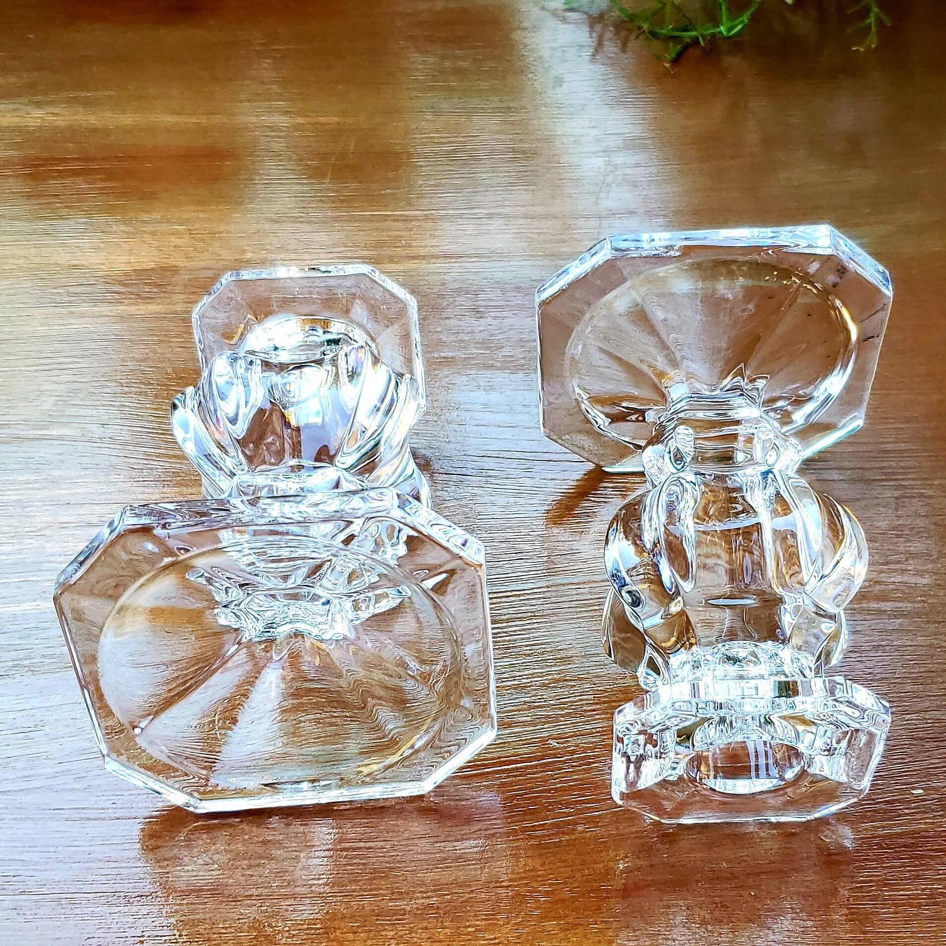 Candlestick Holders Home Décor 2 GORHAM CRYSTAL BAROQUE Very Clear ...
