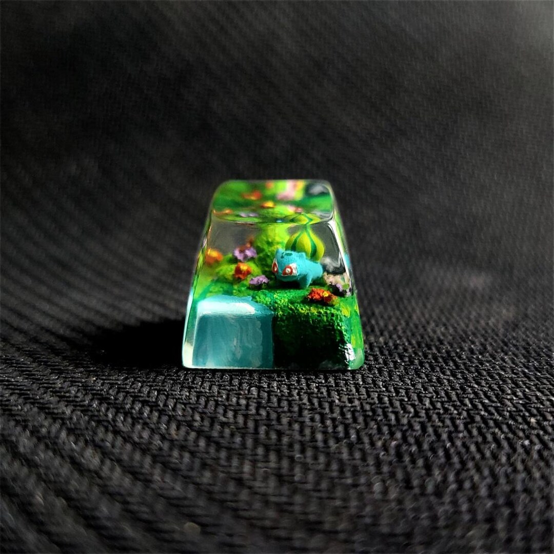 Bulbasaur Pokemon Keycap Mechanical Key Buttons Translucent Keycaps ...