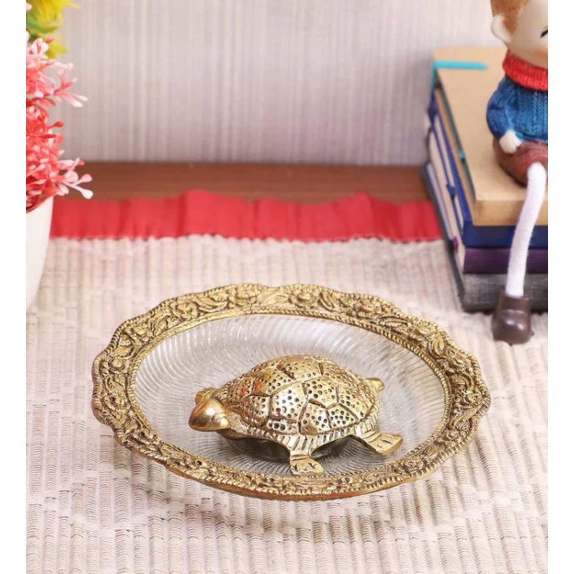 Aluminium Tortoise With Glass Plate Showpiece for Your Office - Etsy