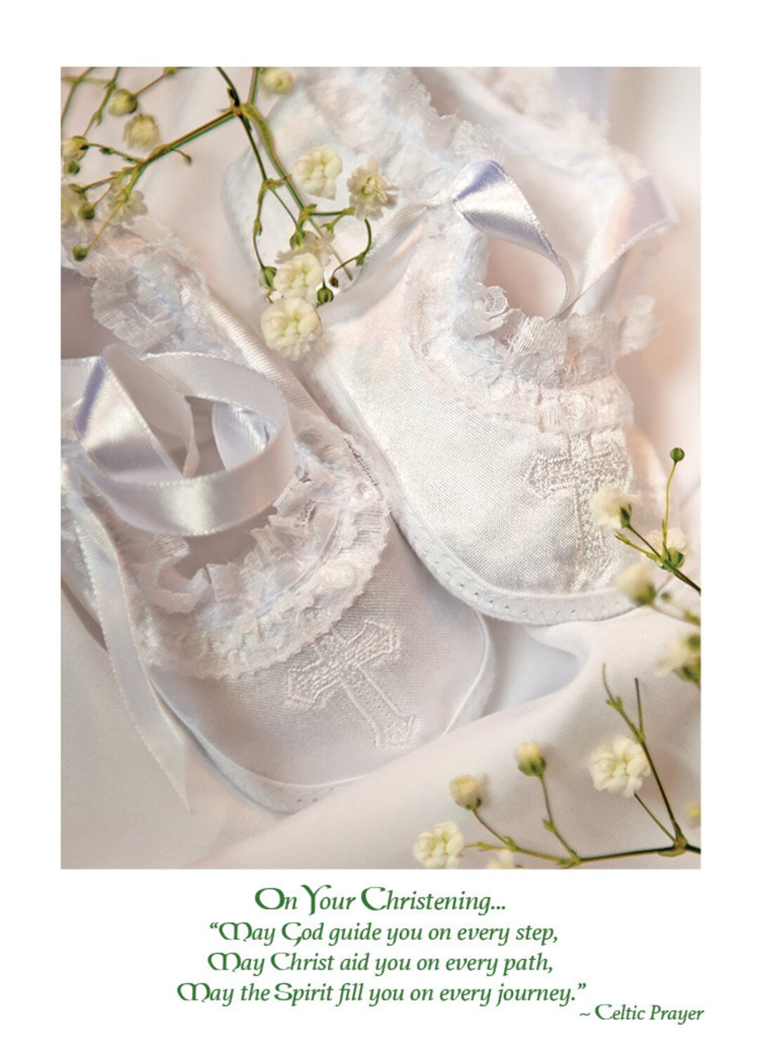 Celtic Prayer Christening /baptism Card, “may God Guide You on Every ...