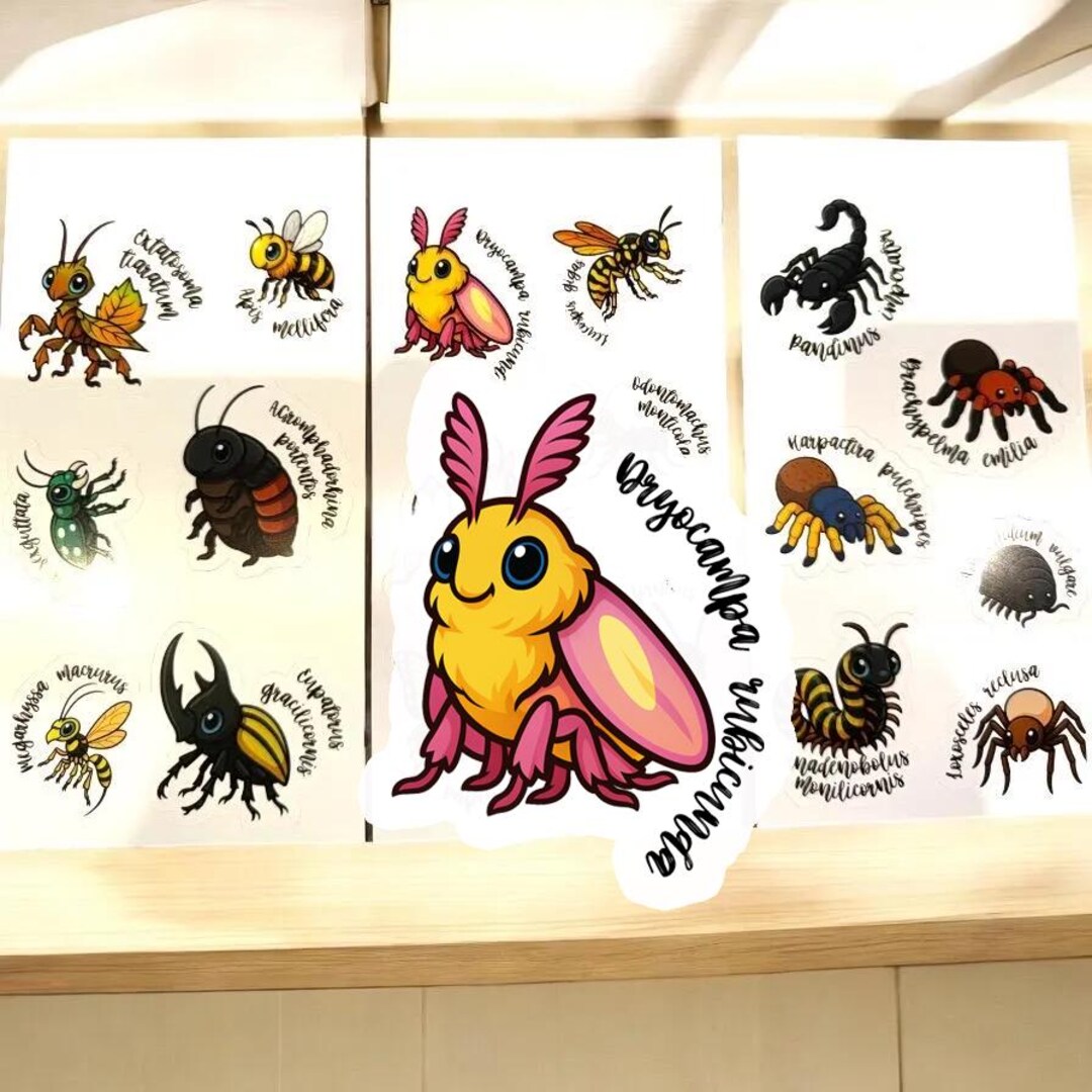 Insect and Arachnid Entomology Stickers - Stickers for Journal Planners ...