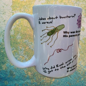 Microbiology Puns 15oz Ceramic Mug | Fun Gift for Microbiologists ...
