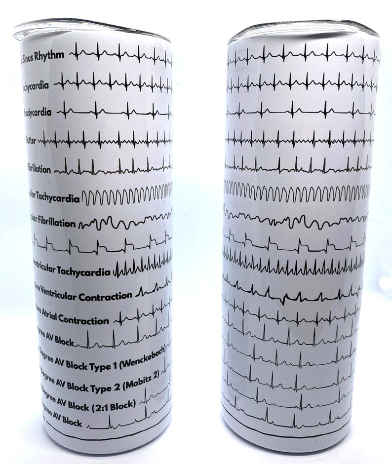 Personalized Cardiology Cardiac EKG ACLS | 20oz Skinny Tumbler | Fun ...