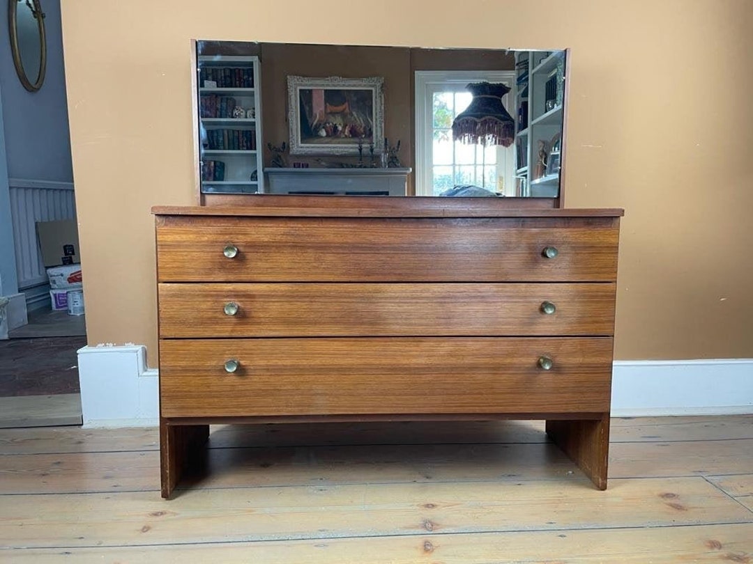 British Mid Century Modern Meredew Vanity Unit / Desk / Dressing Table ...