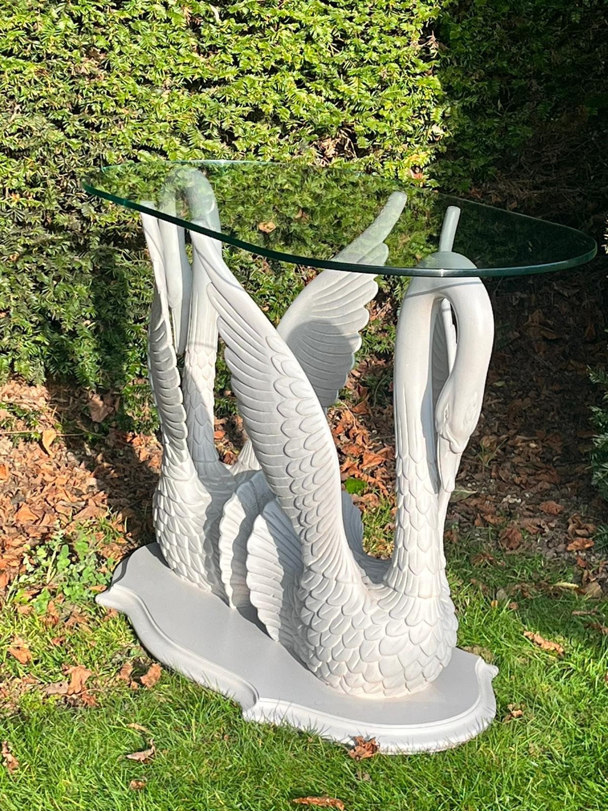 Hollywood Regency Mid Century Modern Swan Console Table - Etsy