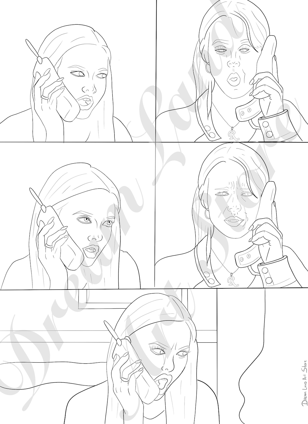 Mean Girls Boo Premium Coloring Page Coloring Illustration Instant ...