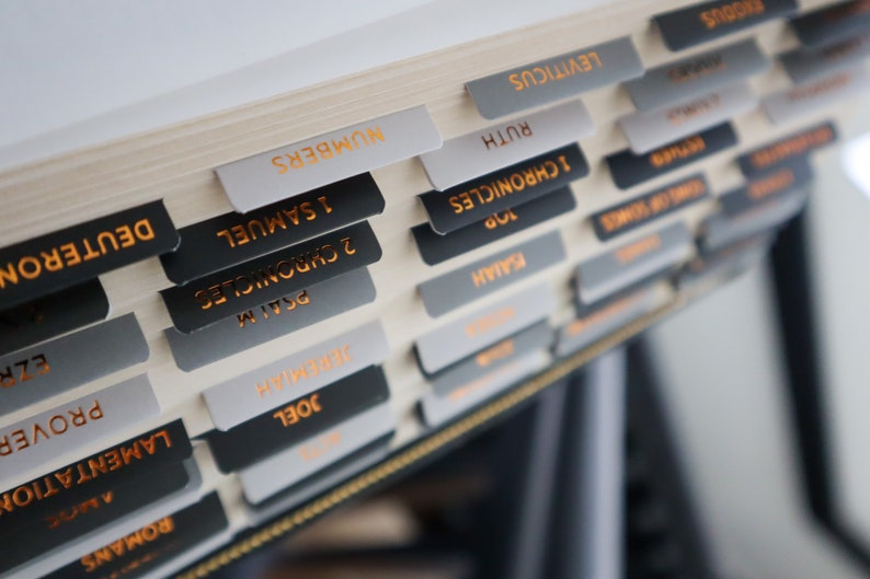 Bible Tabs Black Copper Matte-coated Sticker Tabs Bible - Etsy