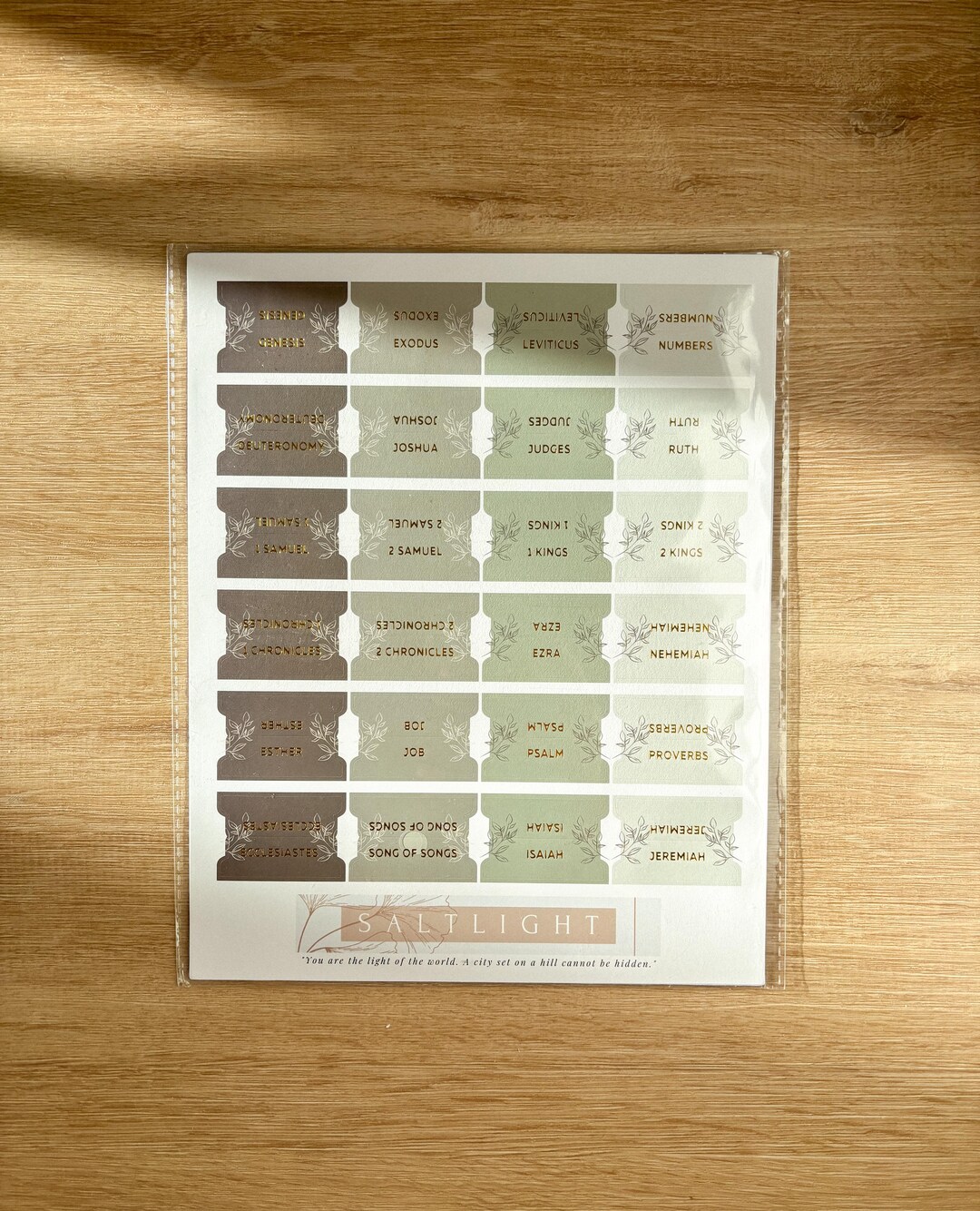 Pine Green Bible Tabs | Matte-coated With Copper Gold Foil - Etsy