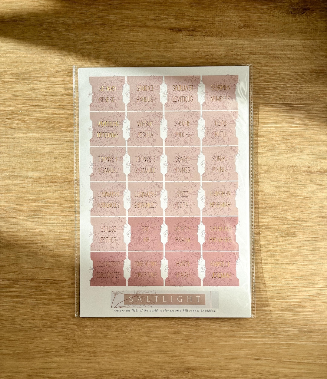 Floral Bible Tabs | Rose Gold Foil, Matte-coated Stickers - Etsy