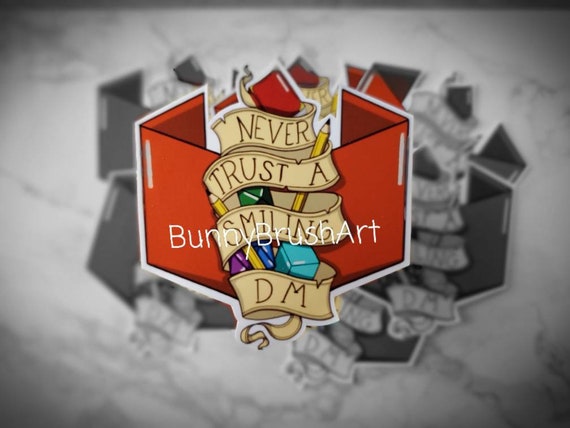 Smiling DM Vinyl Sticker - Etsy