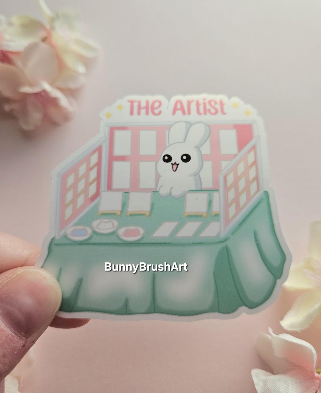 Artist Alley Bunny Vinyl Sticker - Etsy