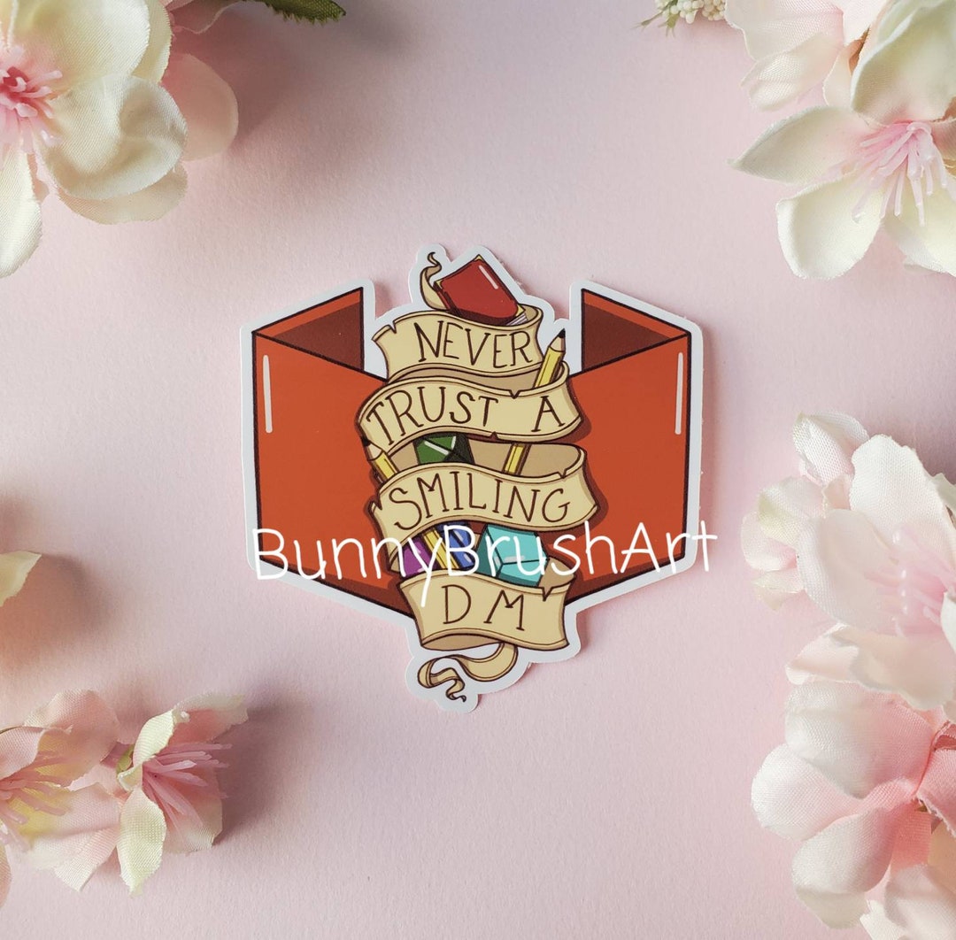 Smiling DM Vinyl Sticker - Etsy