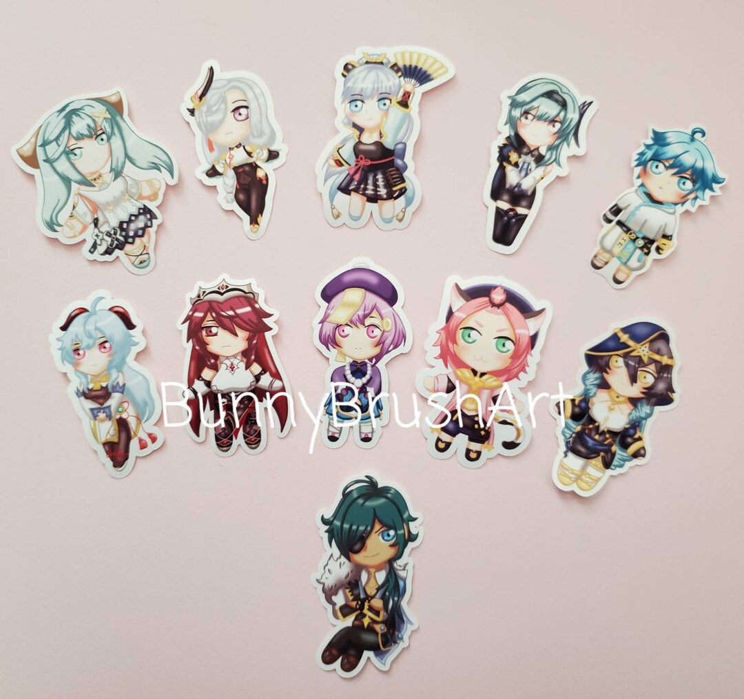 Cryo Genshin Vinyl Stickers - Etsy