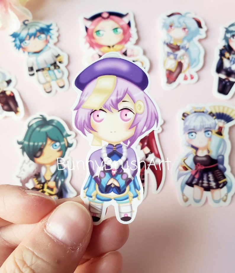 Cryo Genshin Vinyl Stickers - Etsy