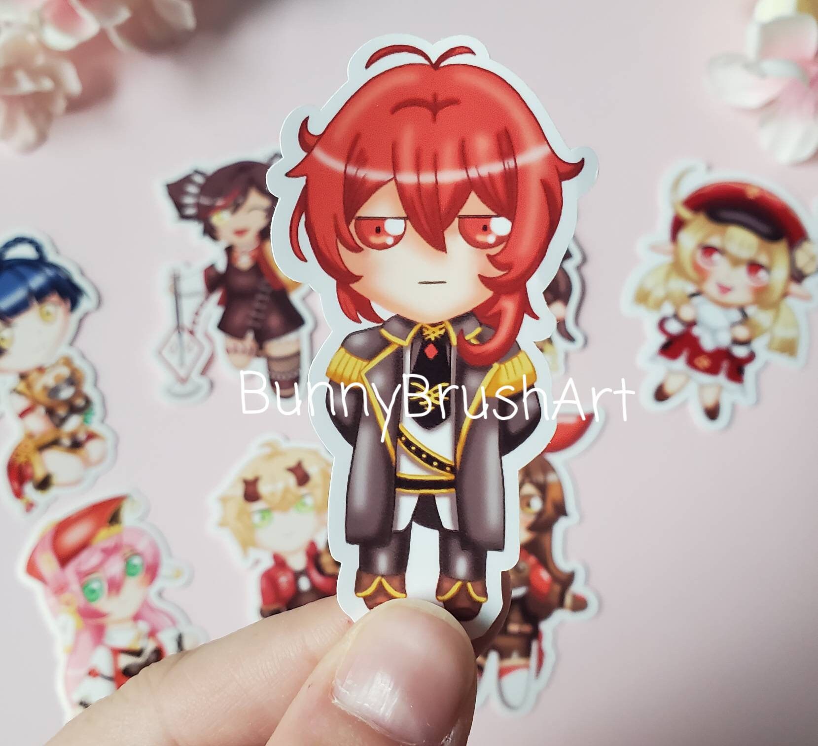 Pyro Genshin Vinyl Stickers - Etsy