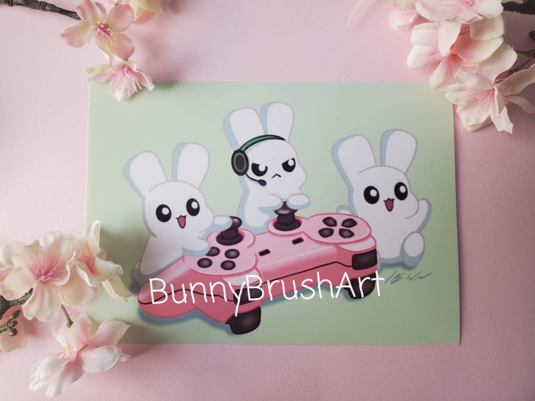 Gamer Bun Mini Print - Etsy
