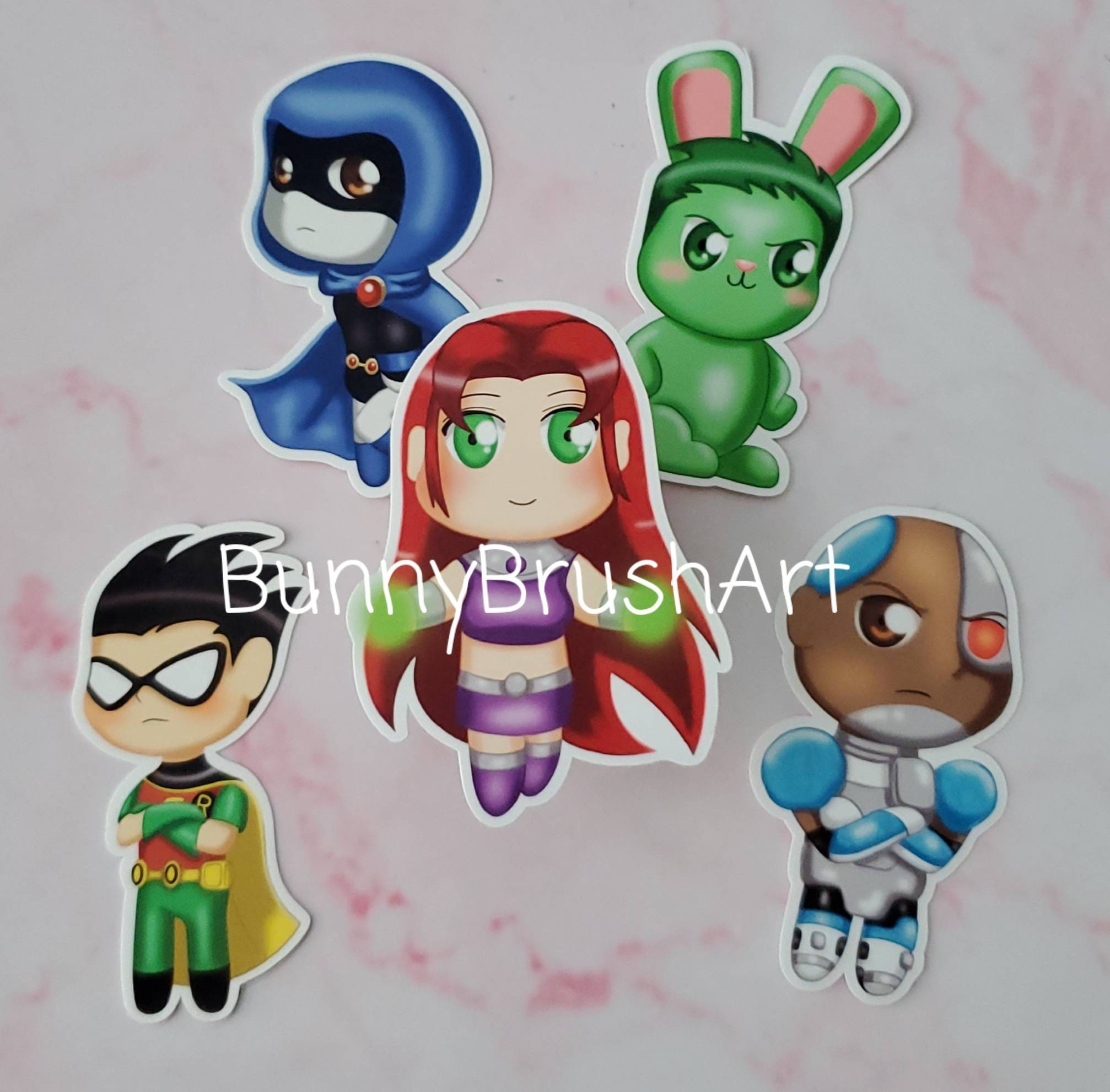 Teen Titans Sticker Pack Vinyl Sticker Set of 5 - Etsy