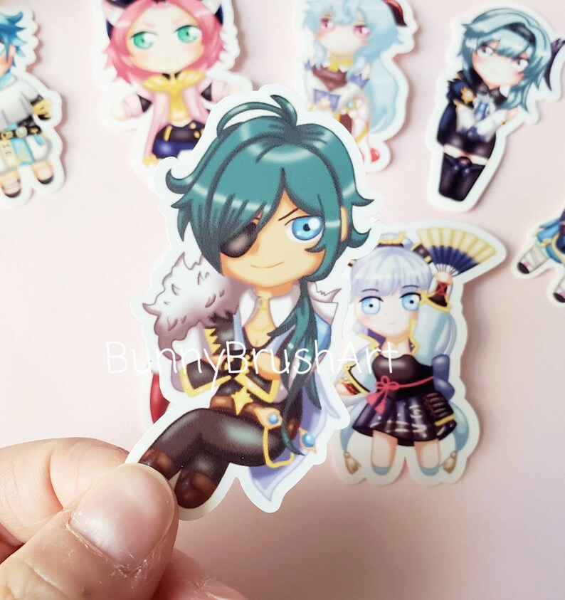 Cryo Genshin Vinyl Stickers - Etsy