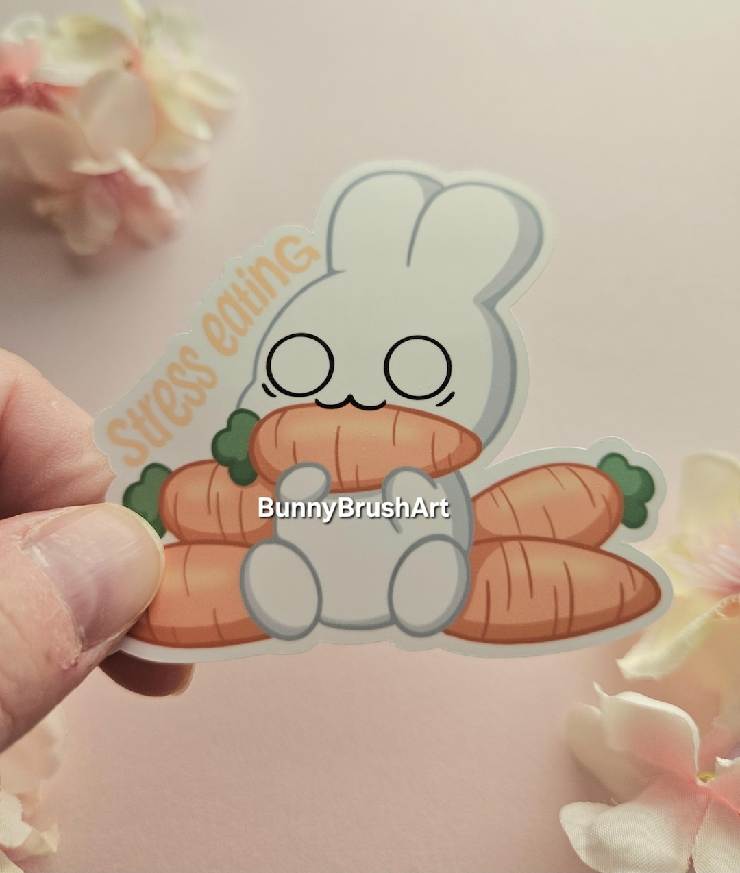 Stress Eating Vinyl Sticker - Etsy