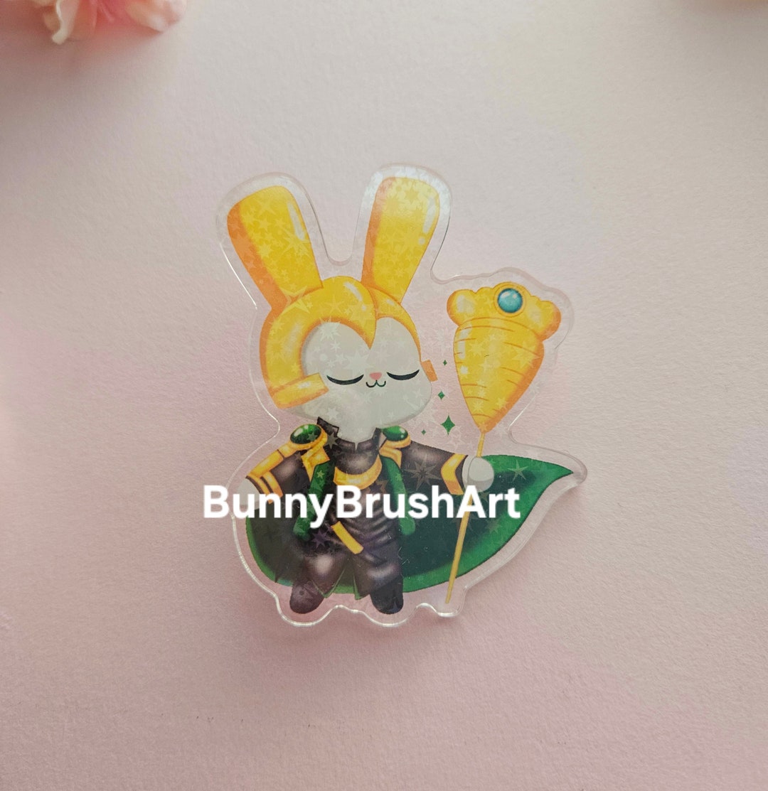 Bunny Loki Acrylic Pin - Etsy