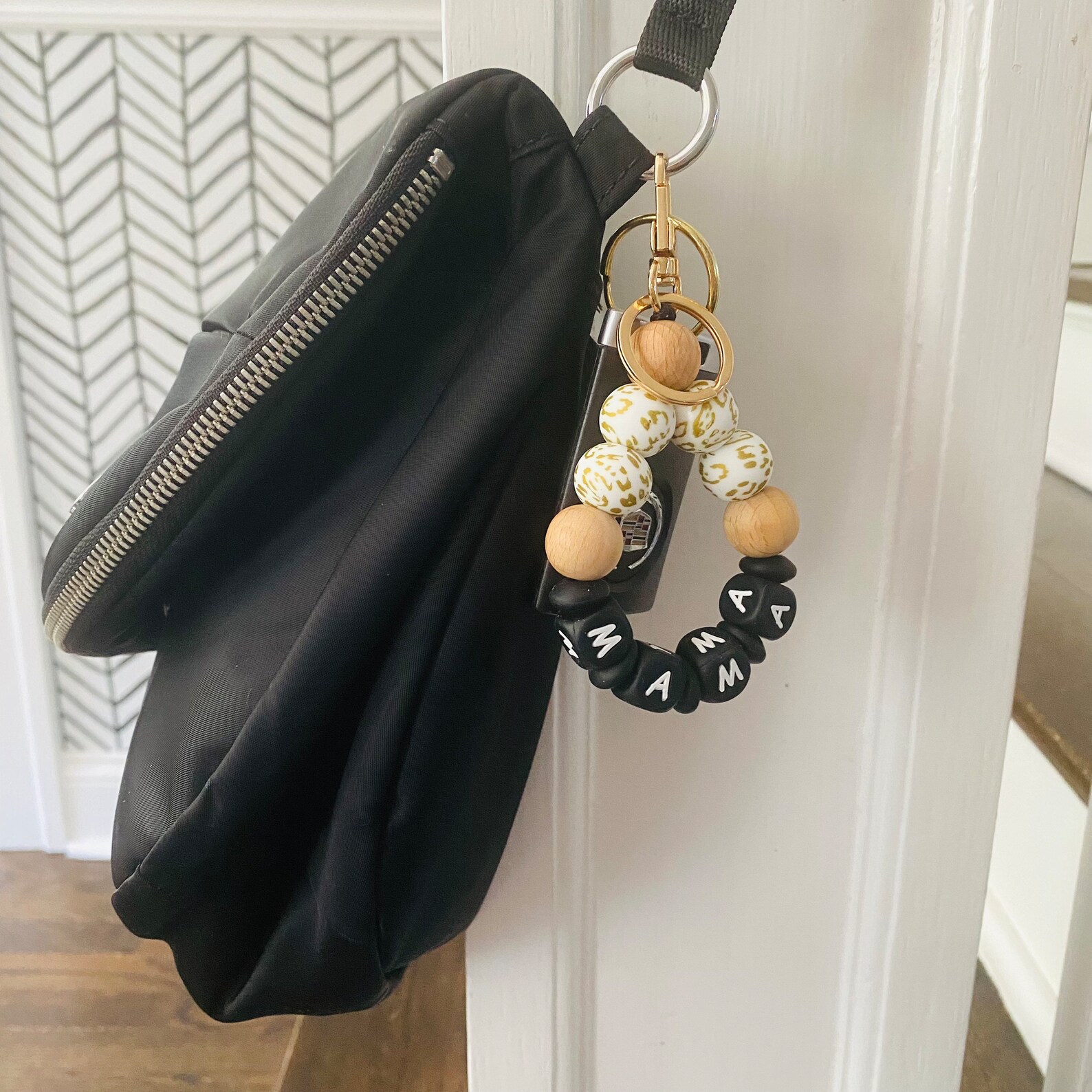 Mama Keychain, Keychain Ring, Beaded Keychain, Key Ring Keychain ...