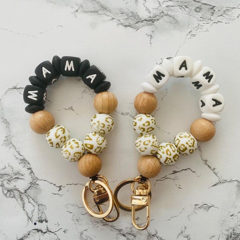 Mama Keychain, Keychain Ring, Beaded Keychain, Keychain for Moms, for ...