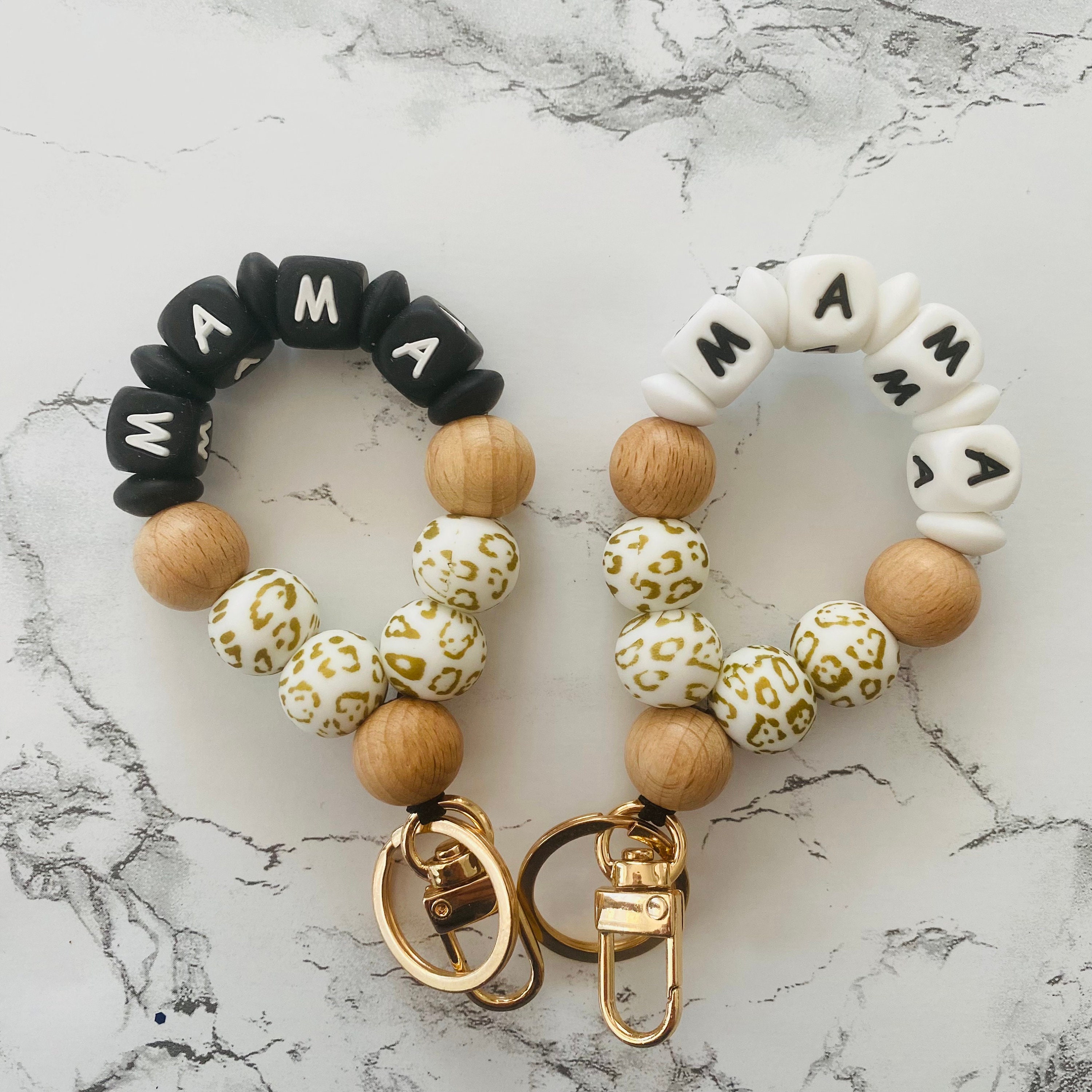 Mama Keychain, Keychain Ring, Beaded Keychain, Keychain for Moms, for ...