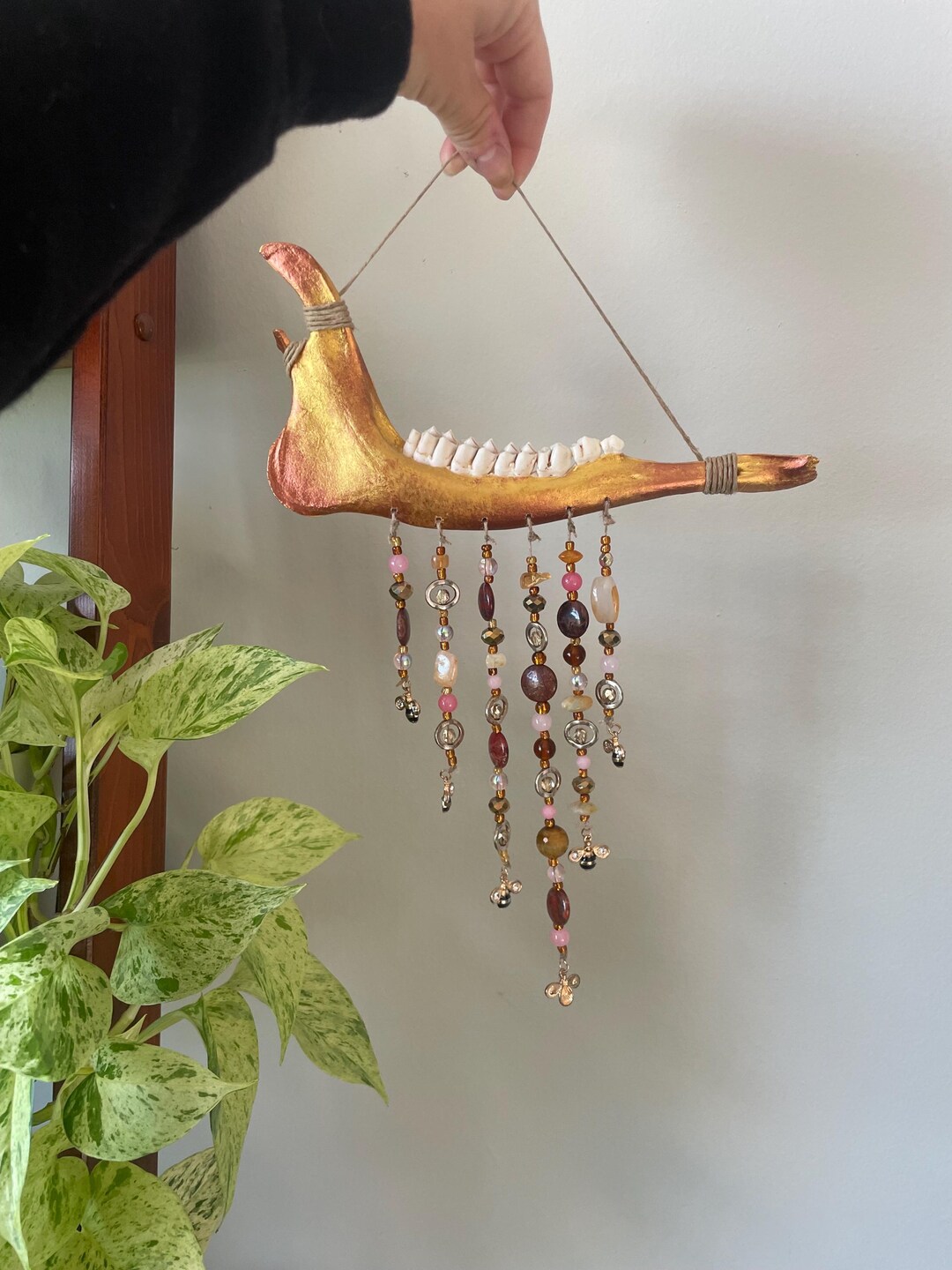 Bumble Bee Inspired Deer Jaw: Oddities, Wall Decor, Bee Art ...