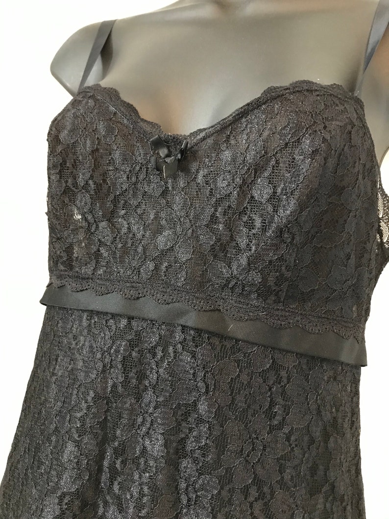 Beautiful and Elegant Black Lacy Negligee Chemise Night Dress - Etsy Sweden