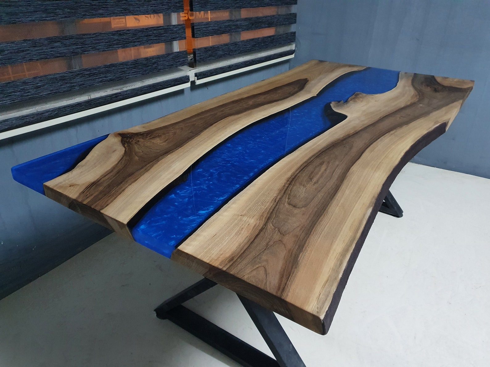 Epoxy Dining Table Live Edge Epoxy Table Epoxy River Table - Etsy