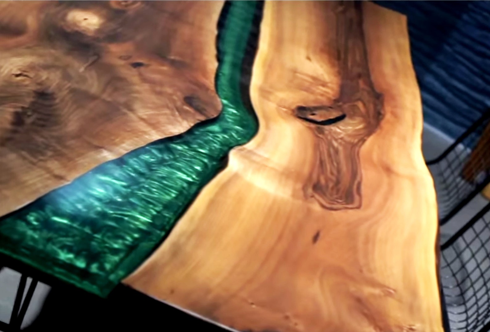 Epoxy River Table Live Edge Dining Table Custom Handmade | Etsy