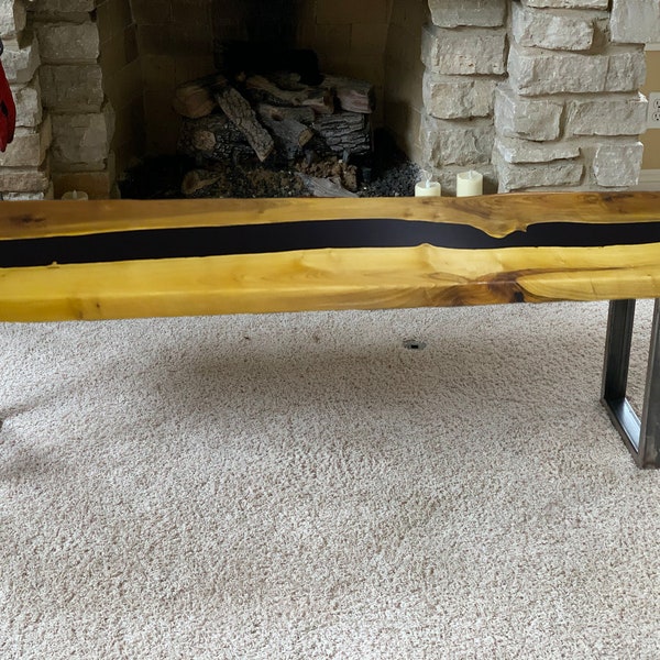 Live Edge Bench - Etsy