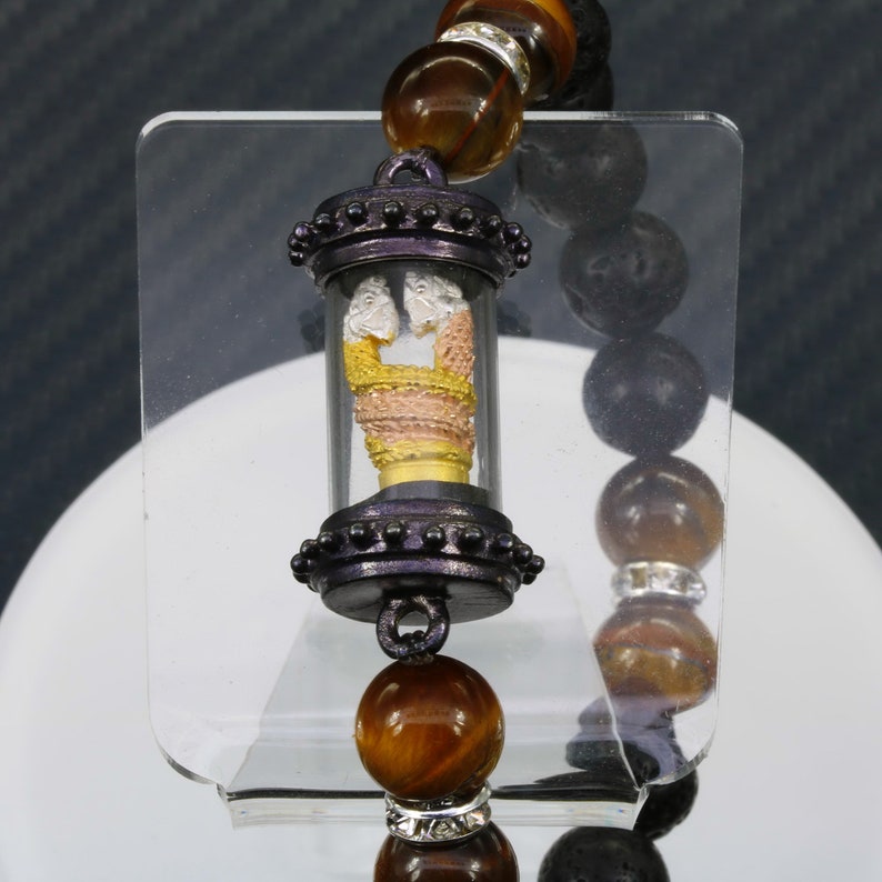 Rare Thai Buddhist Naga Snake Amulet With Natural Stone Bracelet ...