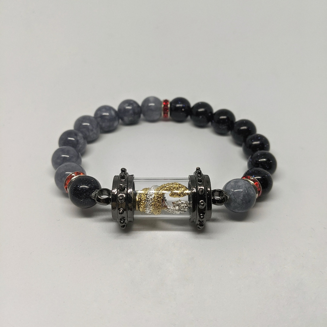 Rare Thai Buddhist Naga Snake Amulet With Natural Stone Bracelet ...