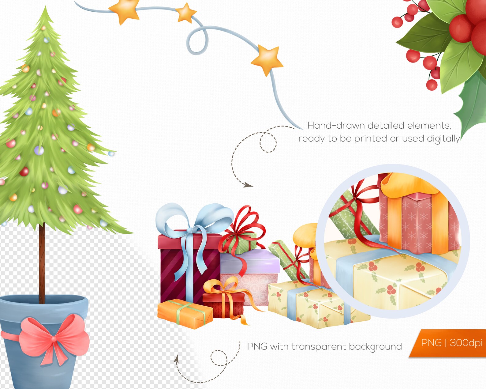 Christmas Clip Art Holiday Clipart Christmas Clipart - Etsy