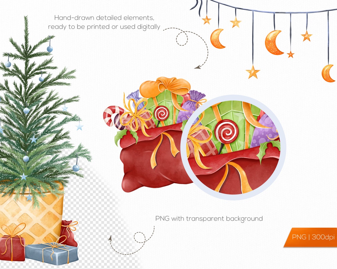 Christmas Clipart Winter Clipart Holiday Clipart PNG - Etsy