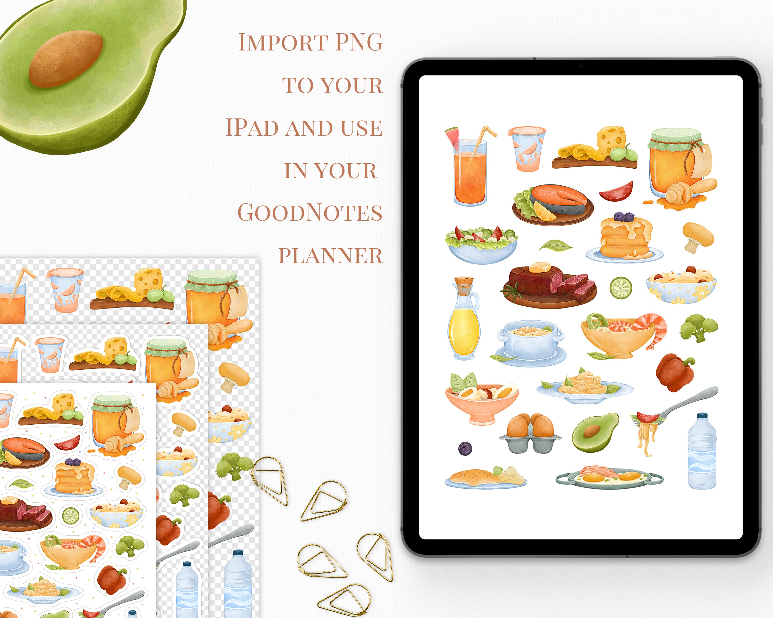 Healthy Food Sticker Sheet Food Planner Stickers Bullet | Etsy