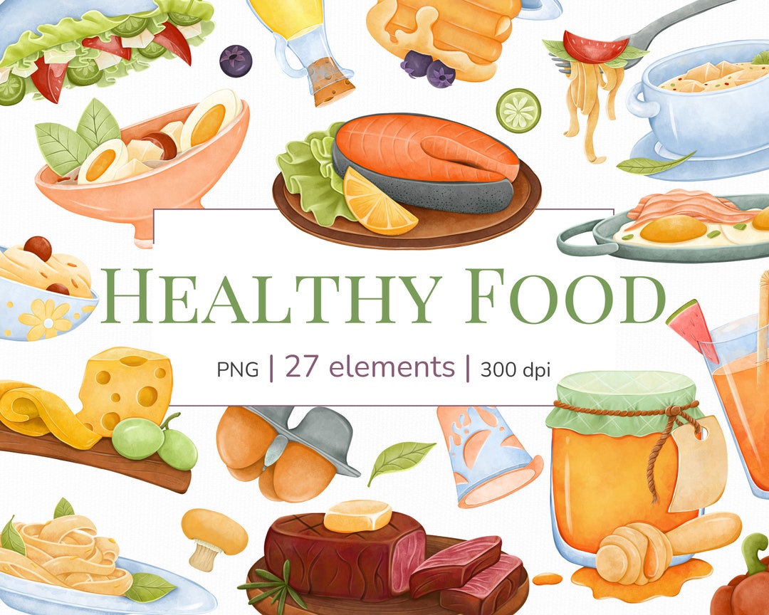Healthy Food Clipart | Vegetable Clipart | Food Illustration | Food ...