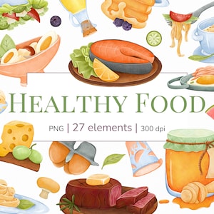 Healthy Food Clipart | Vegetable Clipart | Food Illustration | Food ...