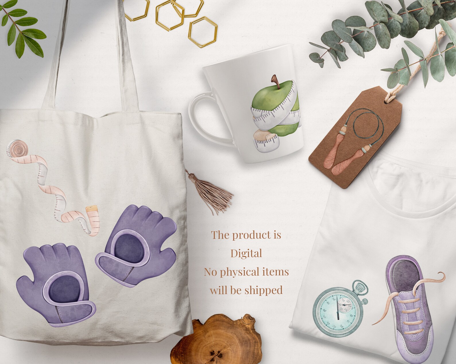 Fitness Clipart Watercolor Gym Clipart Workout Clipart - Etsy