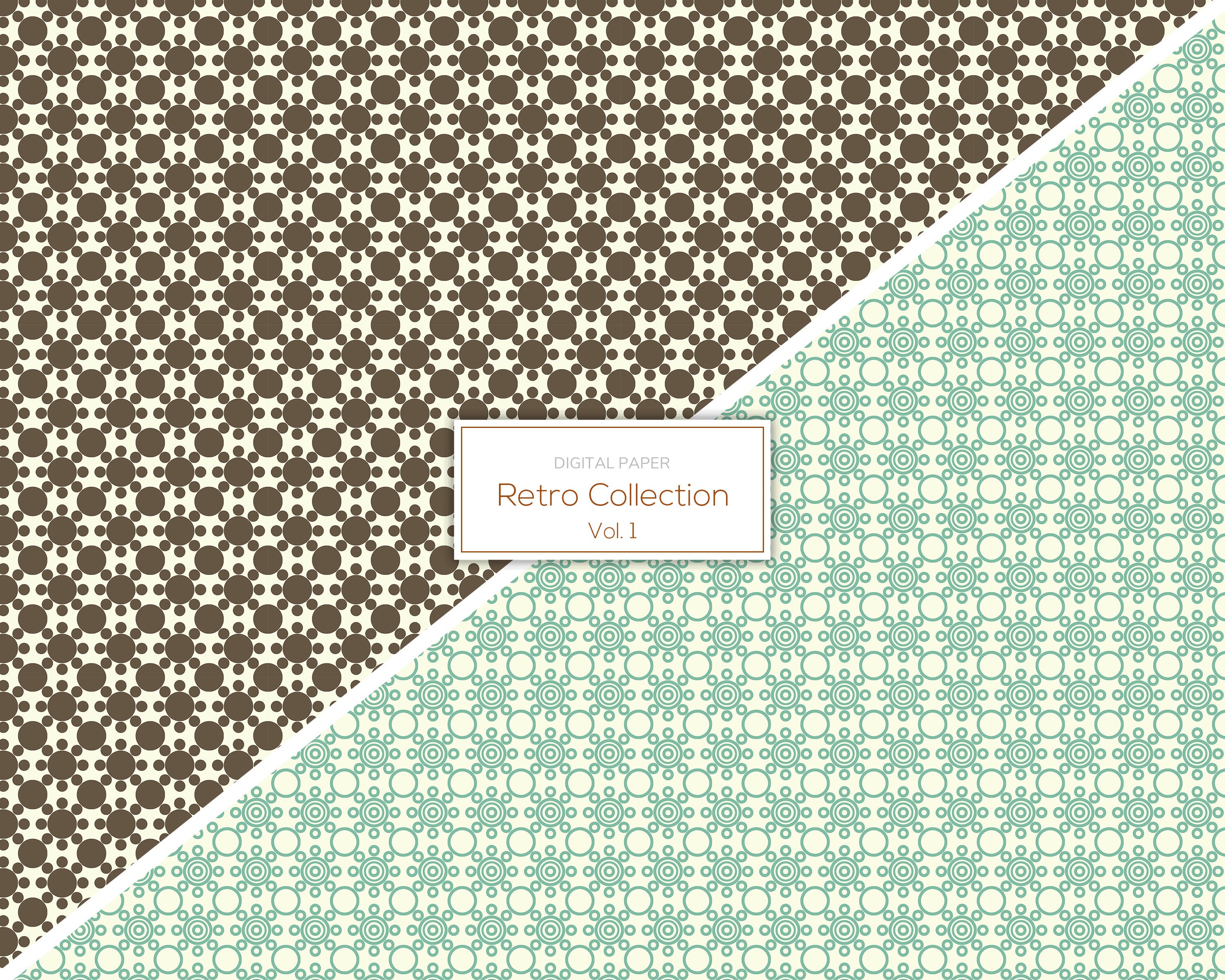Retro Style Digital Paper Retro Scrapbook Paper 1950s Mid | Etsy