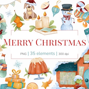 Christmas Clipart | Winter Clipart | New Year Clipart | Cute Christmas ...