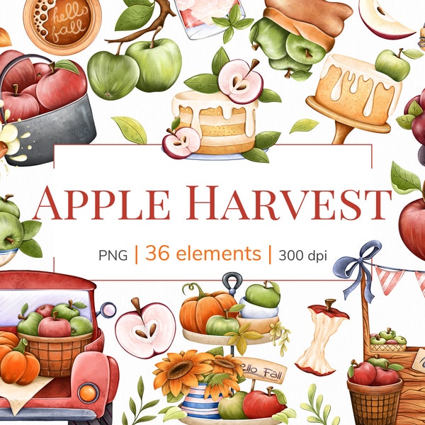 Apple Clipart - Etsy