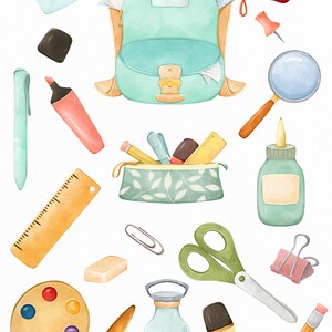 School Clip Art | Back to School Png | School Supplies | School Clipart ...