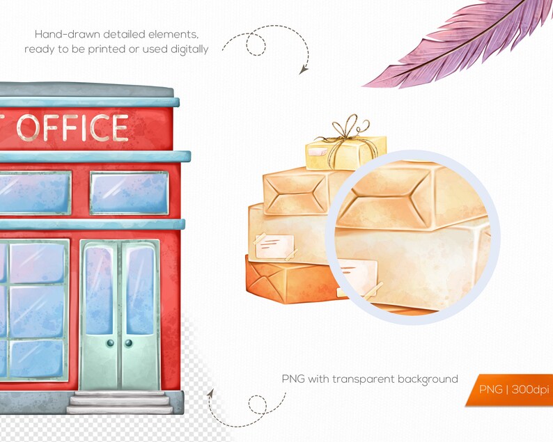 Mail Clipart Png Set Post Office Clipart Air Mail Clipart - Etsy